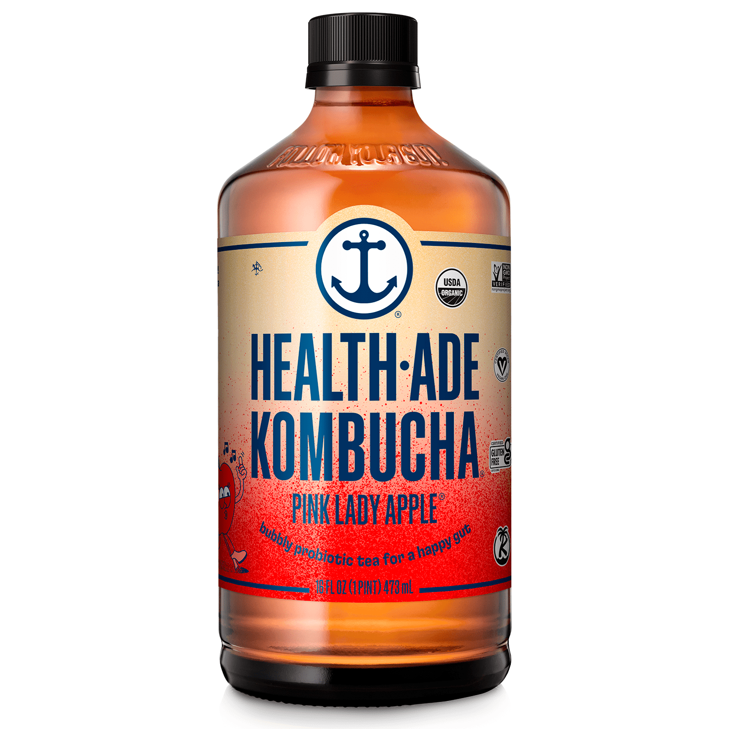Health-Ade Pink Lady Apple Kombucha, 16 fl oz - Walmart Business Supplies