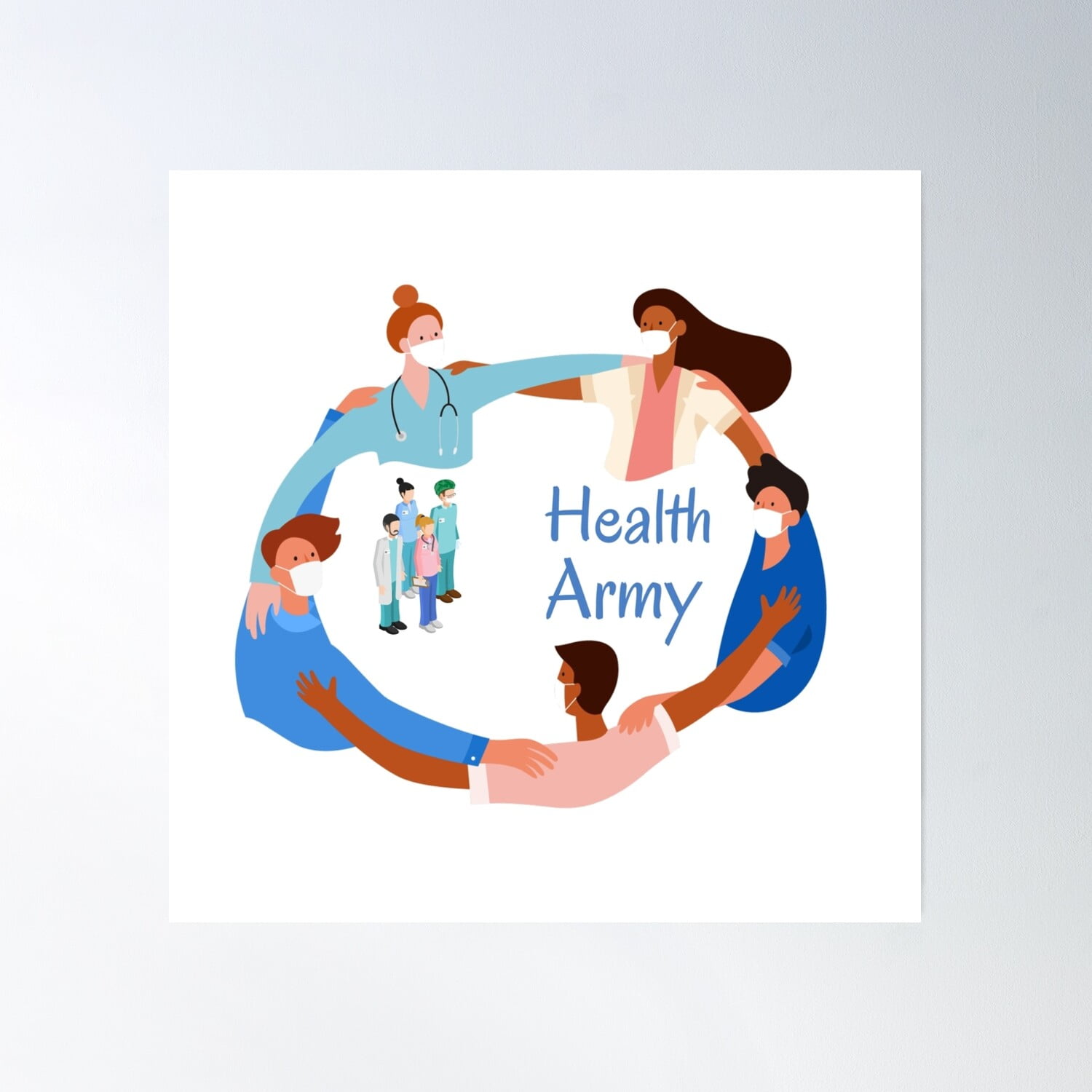 Health Army And Health Care Providers Poster Wall Art, Modern Wall ...