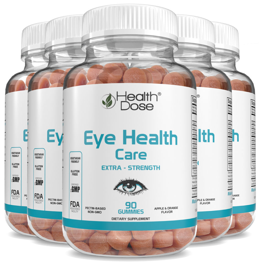 (5 pack) Health Dose Eye Health Care Vitamins Support Eye Strain, Dry ...