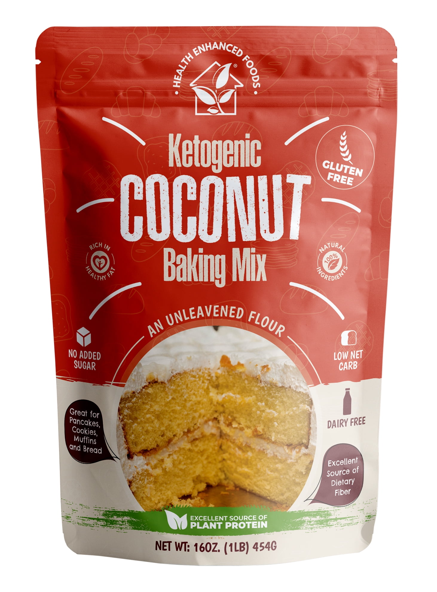 Health Enhanced Foods Ketogenic Coconut Baking Mix [2-Pack, 32 oz / 2 ...