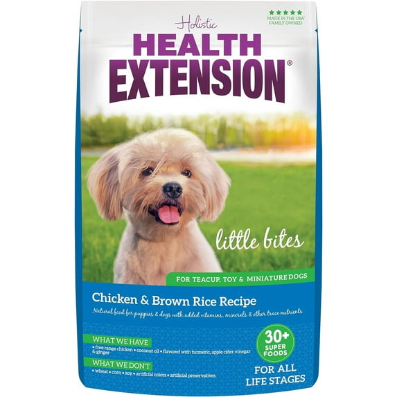 Health Extension Little Bites Chicken & Brown Rice Dry Dog Food (10 lb ...
