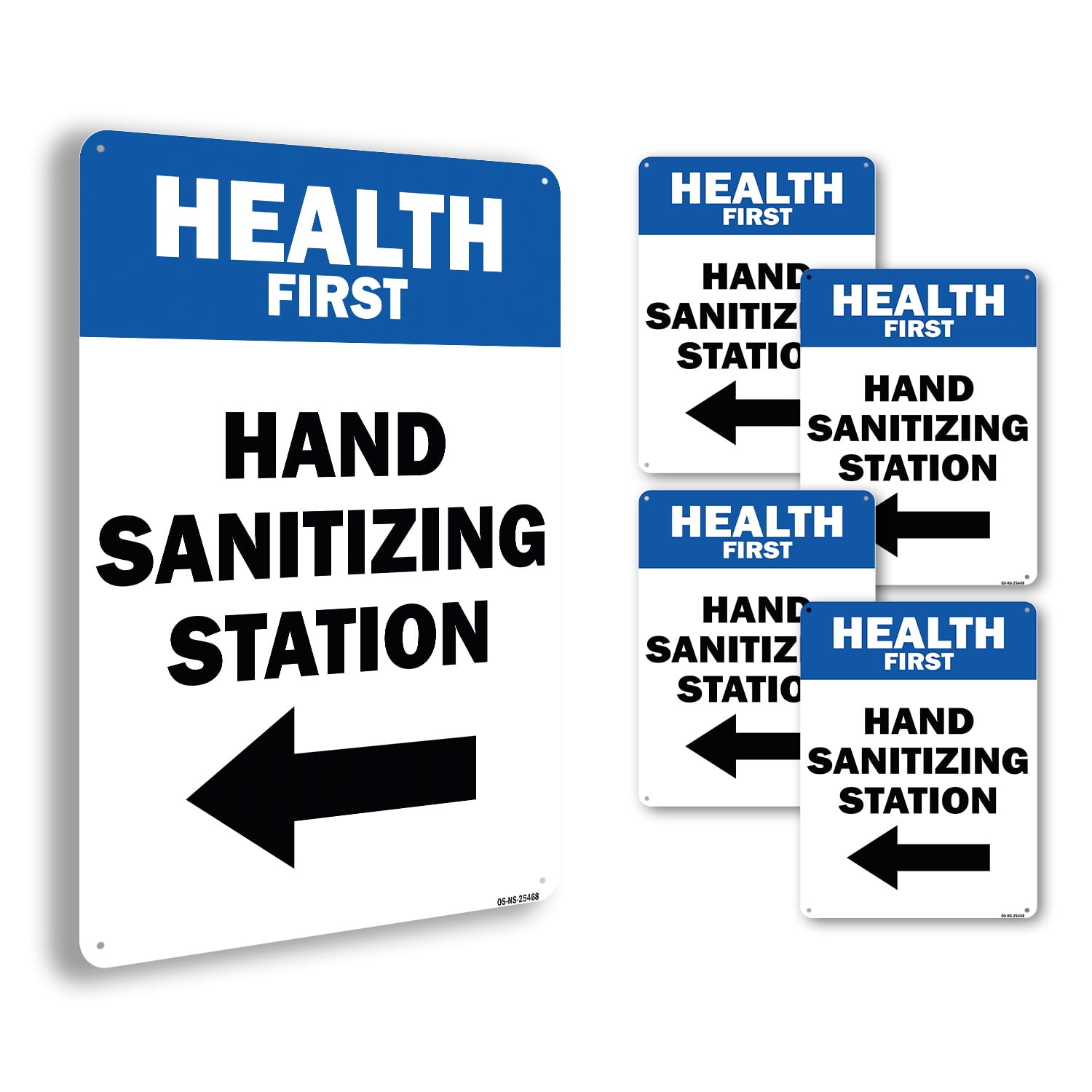 Health First Hand Sanitizing Station Left Arrow Public Safety Rigid ...