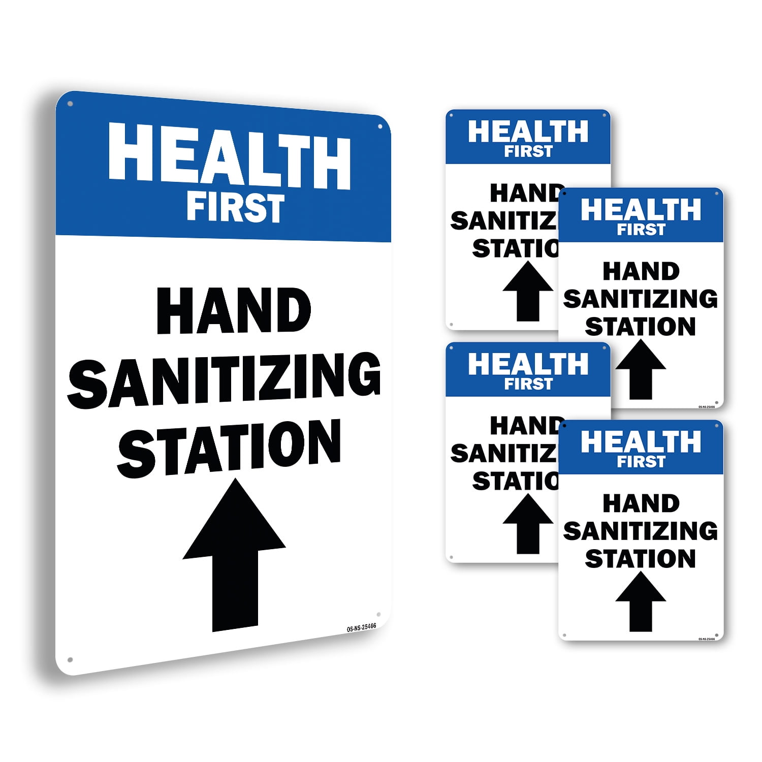 Health First Hand Sanitizing Station Public Safety Rigid Plastic Sign ...