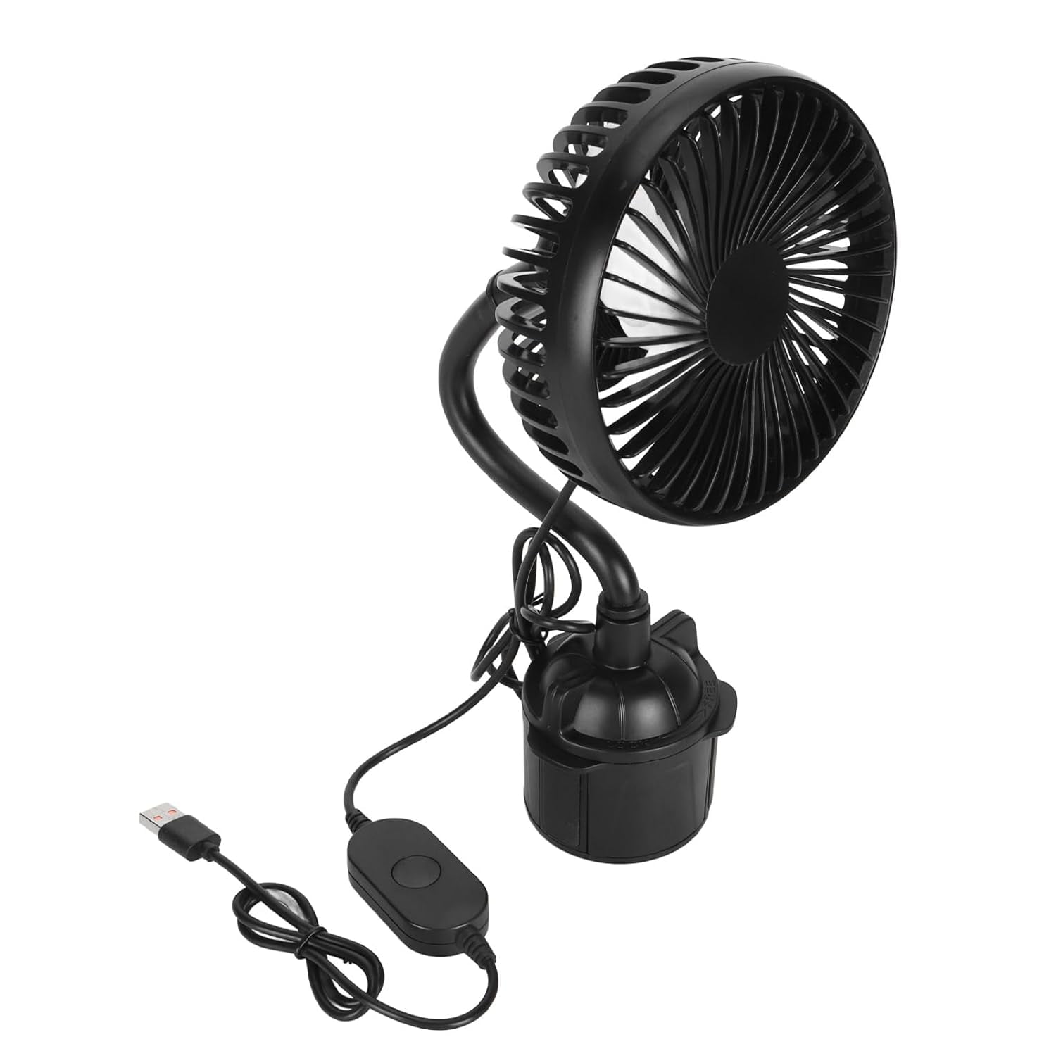 Health Gear Car Fan USB Powered Fan with Gooseneck, Low Noise 3 Speeds ...