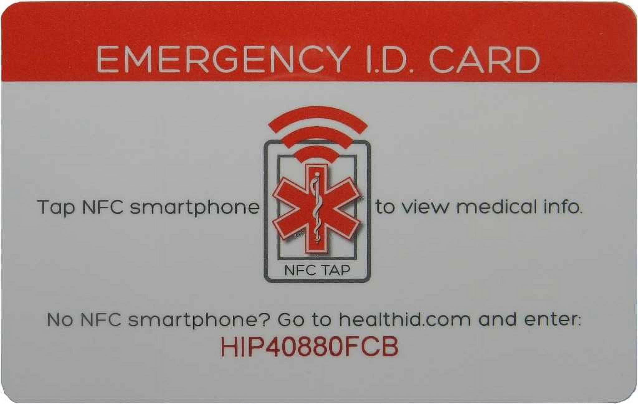 Health ID Emergency Medical ID Card with Smartphone Access HSA/FSA ...