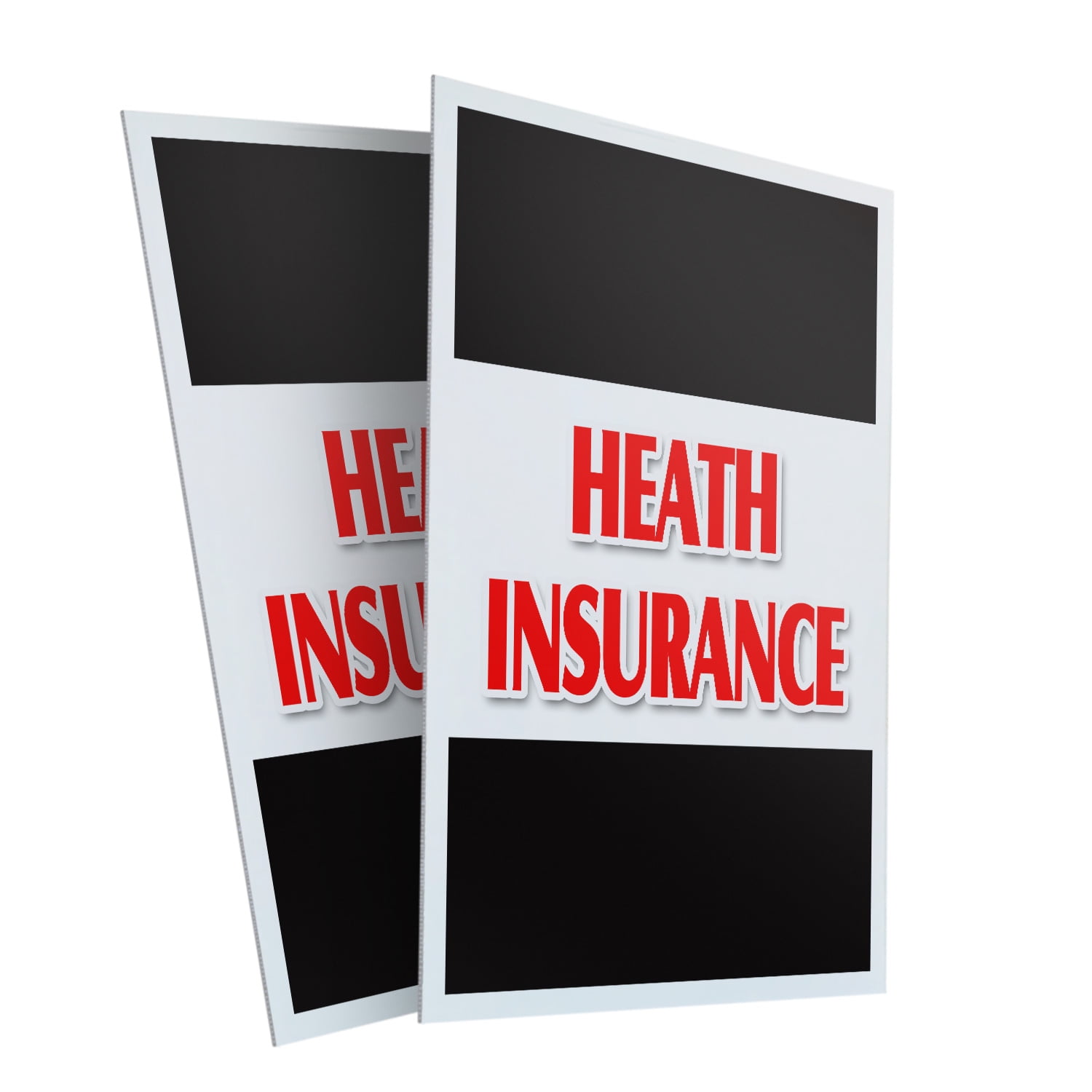 Health Insurance (2-PACK) 24" x 36" Plastic Signs | Sign Insert 4mm ...
