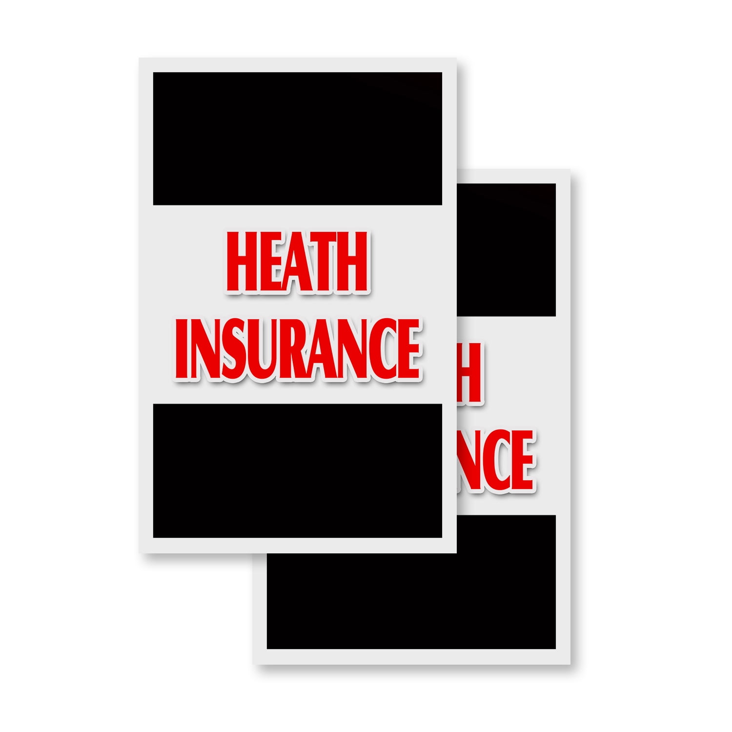 Health Insurance (2-PACK) 24" x 36" Vinyl Decals | Sign Insert Peel ...