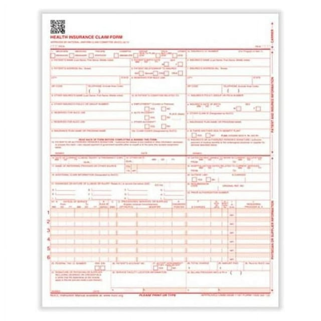 Health Insurance Claim Form - 1000 per Case - Walmart Business Supplies