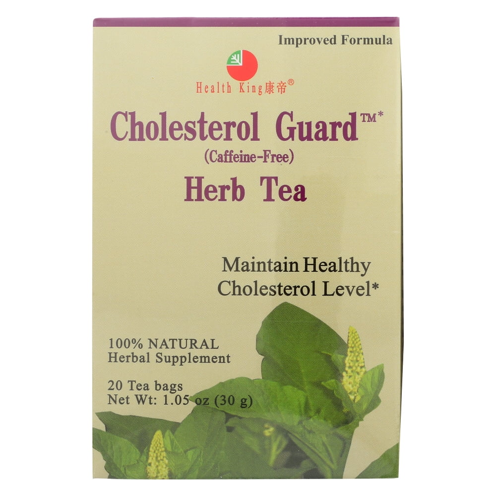 Health King Cholesterol Guard Herb Tea, Caffeine Free, Tea Bags, 20 ...