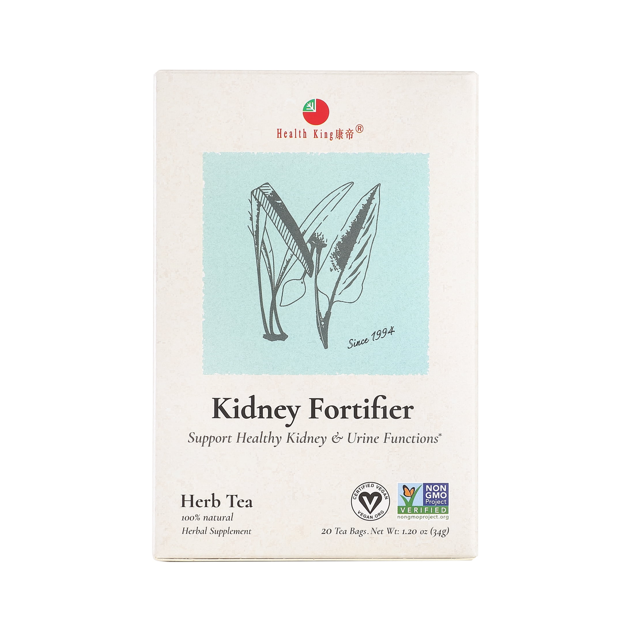 Health King Kidney Fortifier Herb Tea, Tea Bags, 20 Count - Walmart.com