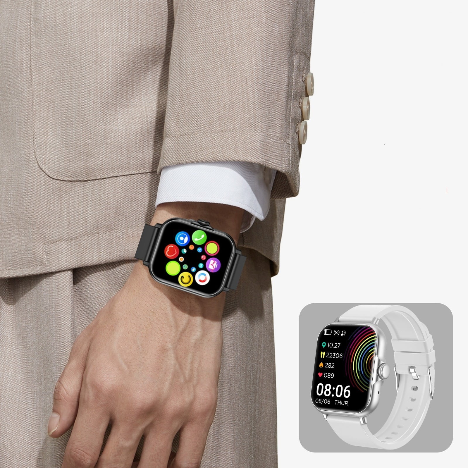 Health Monitor Smart Watch - IP67 Waterproof, Pressure Monitoring, and ...