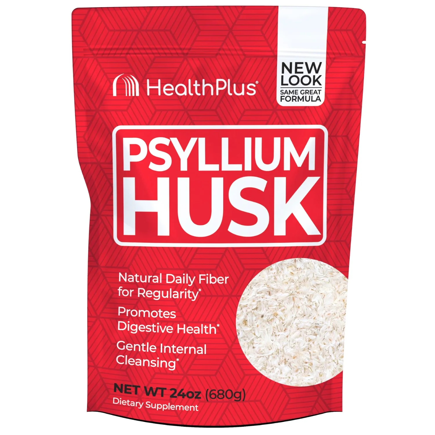 Health Plus Inc Pure Psyllium Husk 24 oz, 680 g natural dietary fiber ...