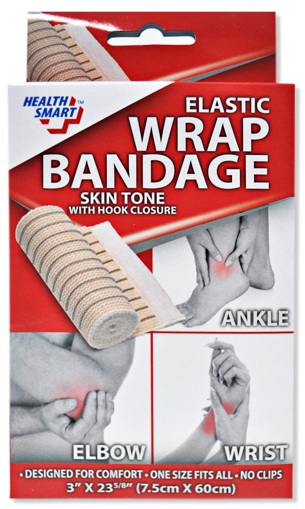 Health Smart Elastic Wrist Ankle and Elbow Support Wrap 1 in package ...