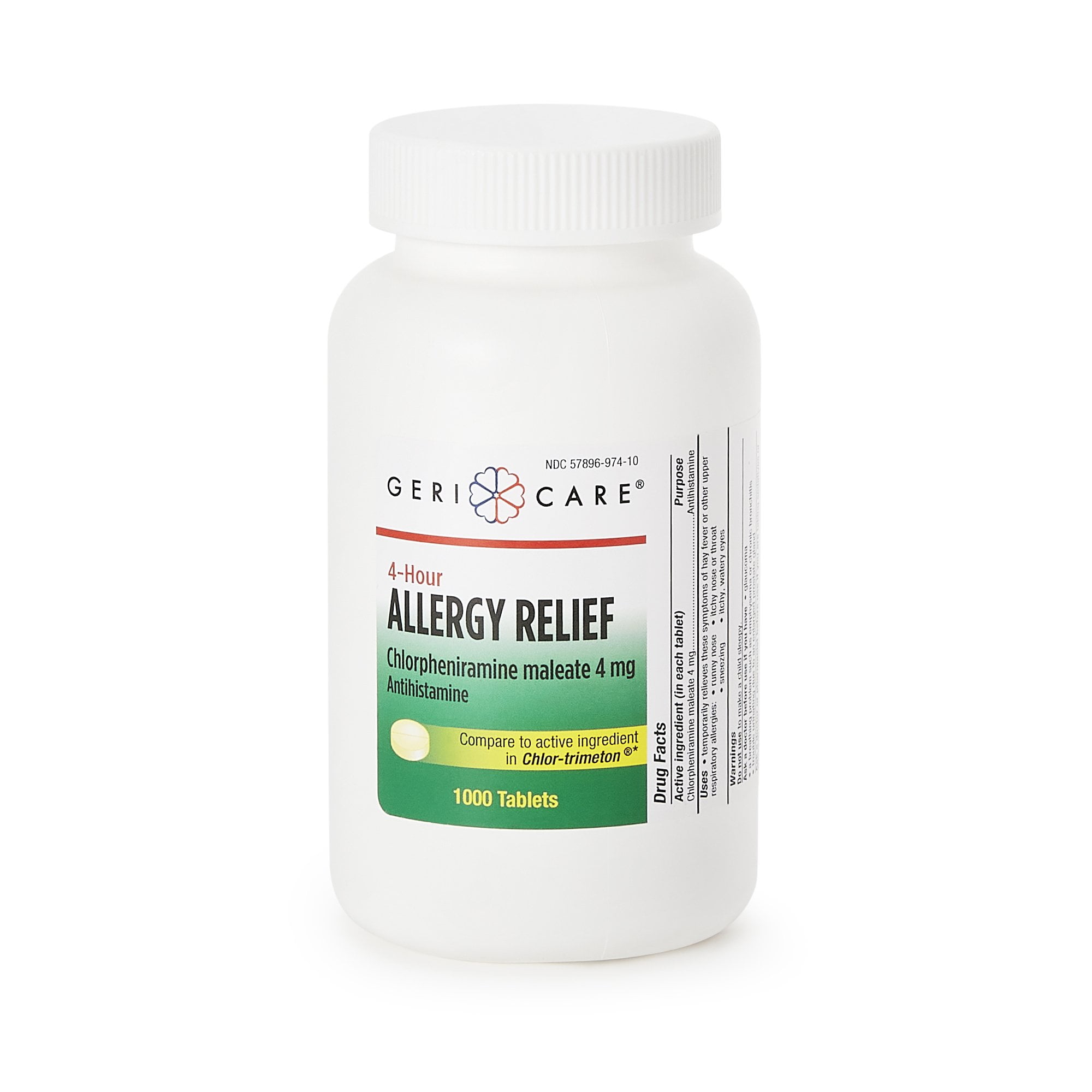 HEALTHSTAR Allergy Relief 4 mg Chlorpheniramine Maleate Tablet, 1,000 ...