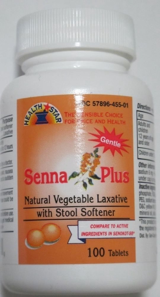 Health Star Senna Plus Natural Vegetable Stool Softener Laxative ...