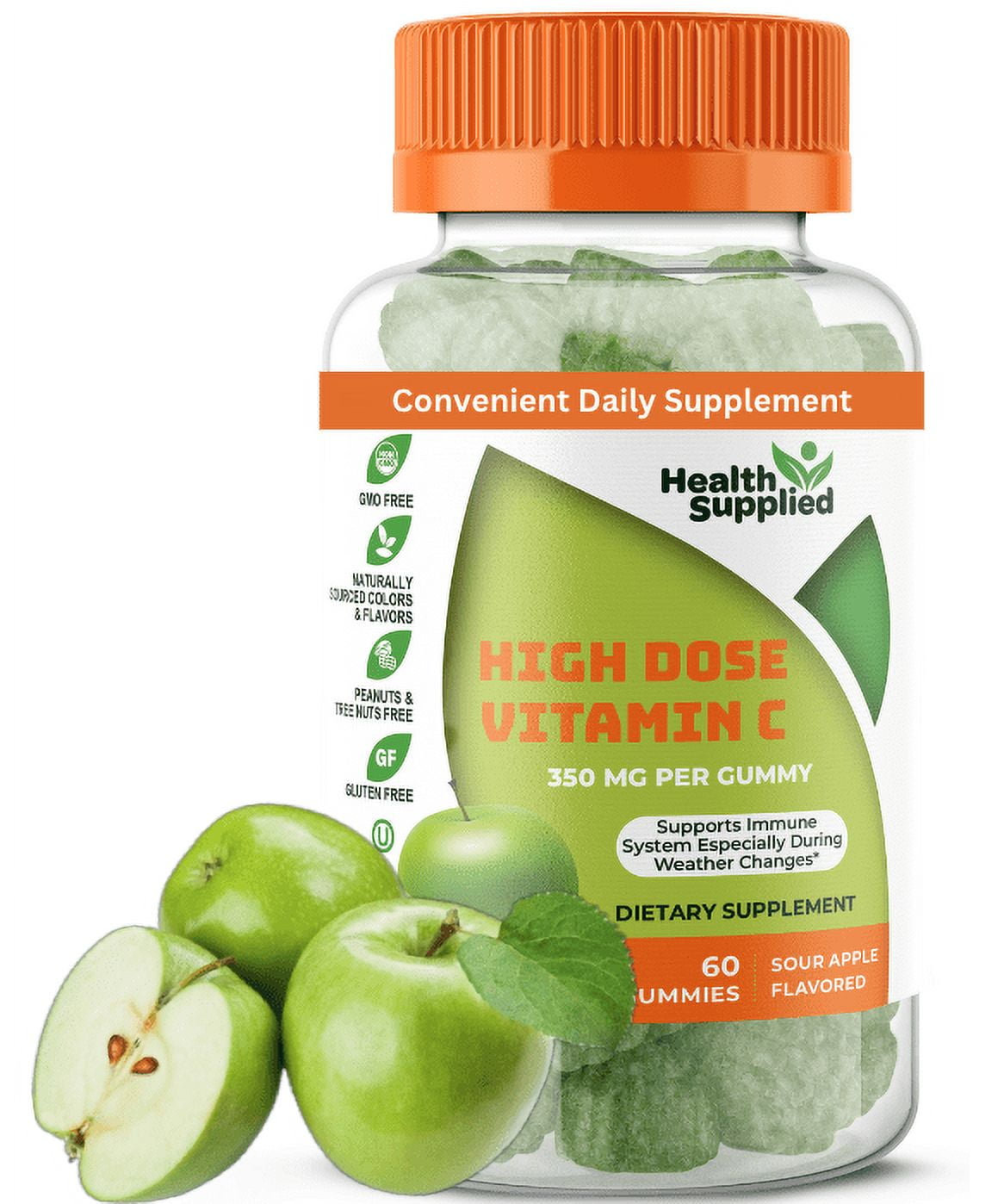 Health Supplied Vitamin C Immune Support Gummies 1050mg | Natural Sour ...