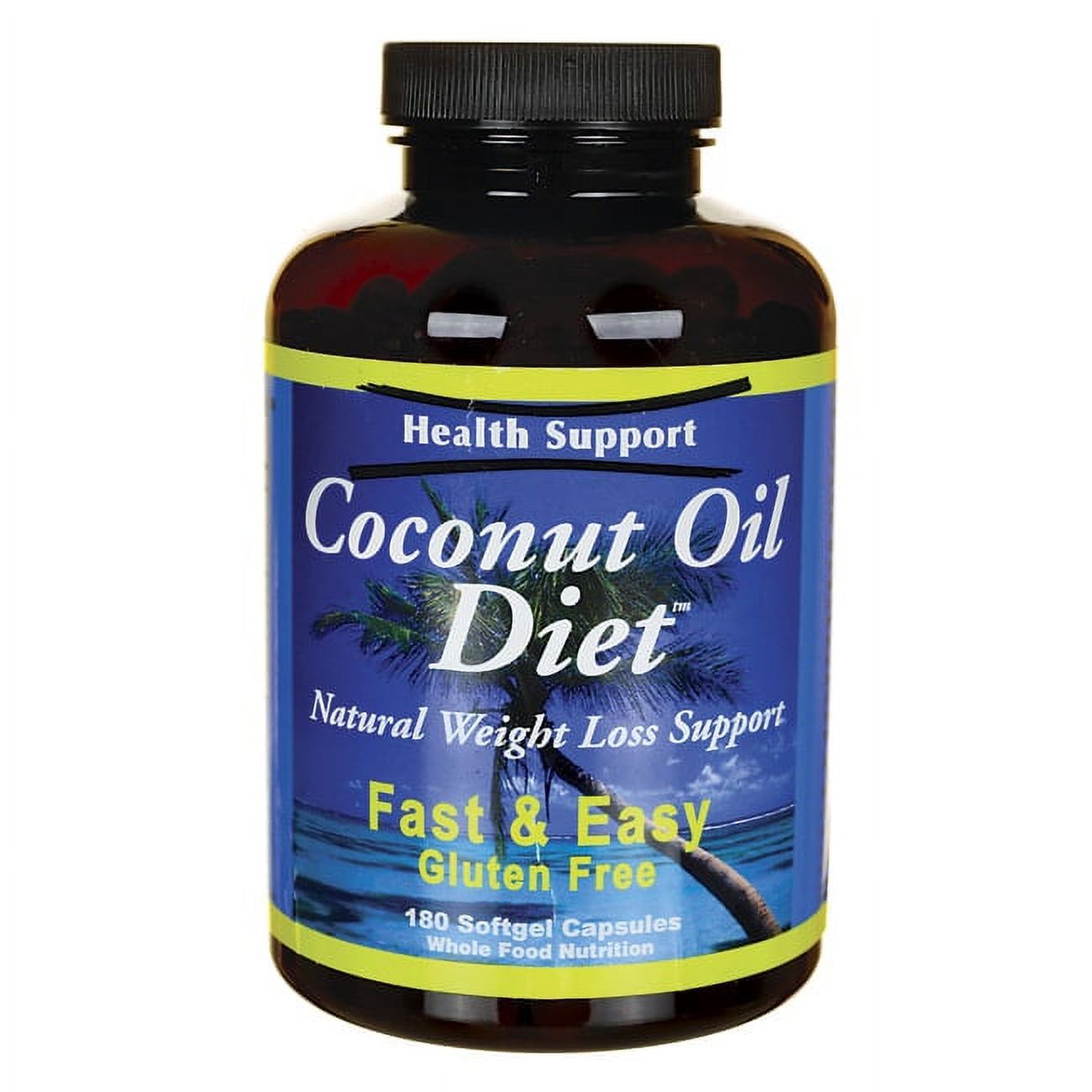 Health Support Coconut Oil Diet - 180 Softgel Capsules - Walmart.com