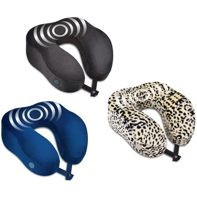 Health Touch 100 Memory Foam Neck Massager Ultra Soft 12” U Shaped Pillow For T Set 360
