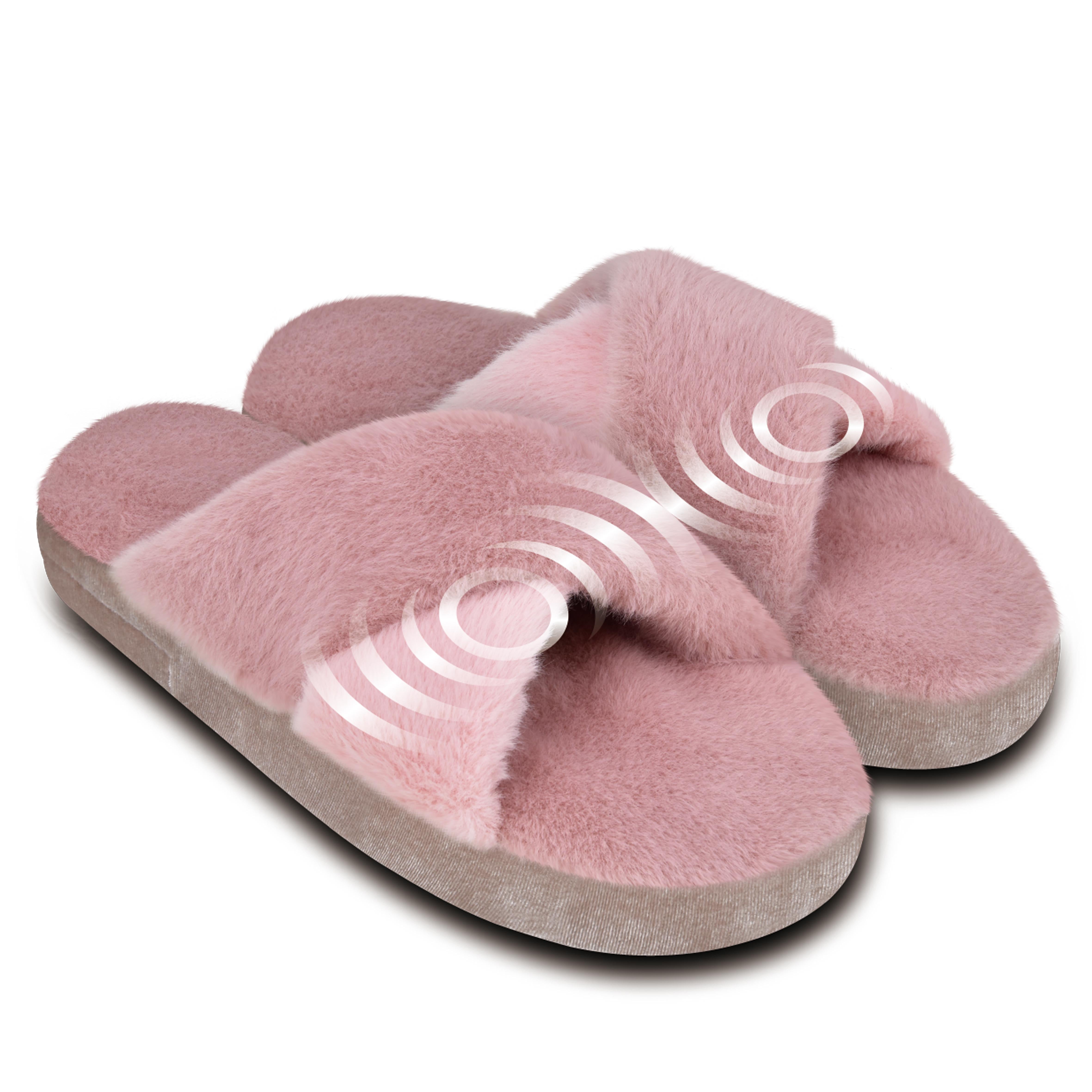 Health Touch Female Memory Foam Massaging Slippers Small Size Pink ...