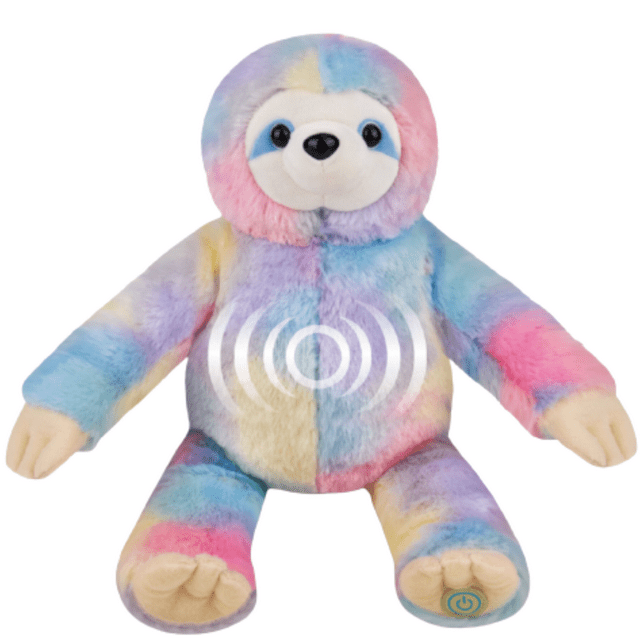 Health Touch Huggable Rainbow Sloth - Cozy Vibrating Animal Massager ...