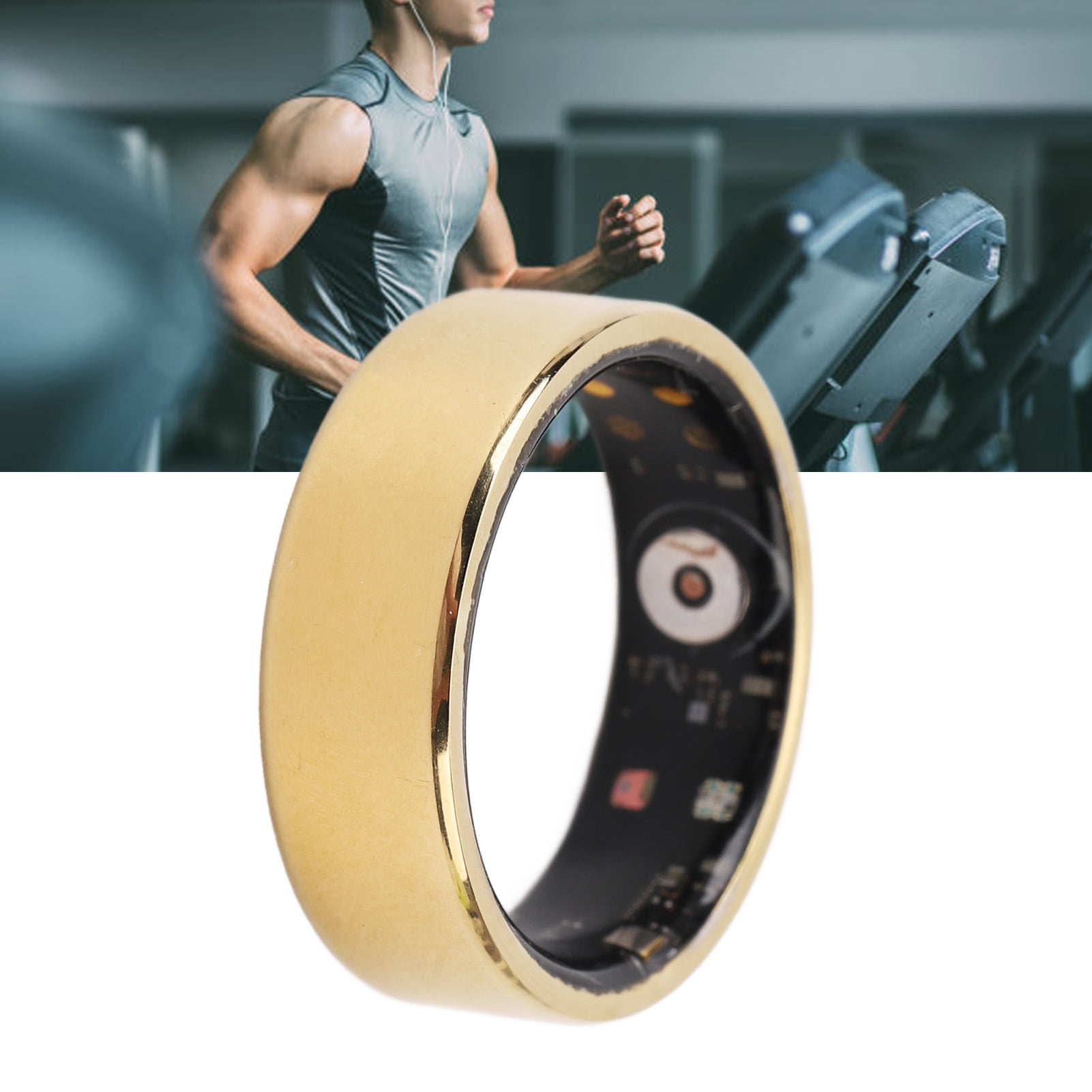 Health Tracker Ring, Smart Health Ring Golden For Women Men - Walmart.com