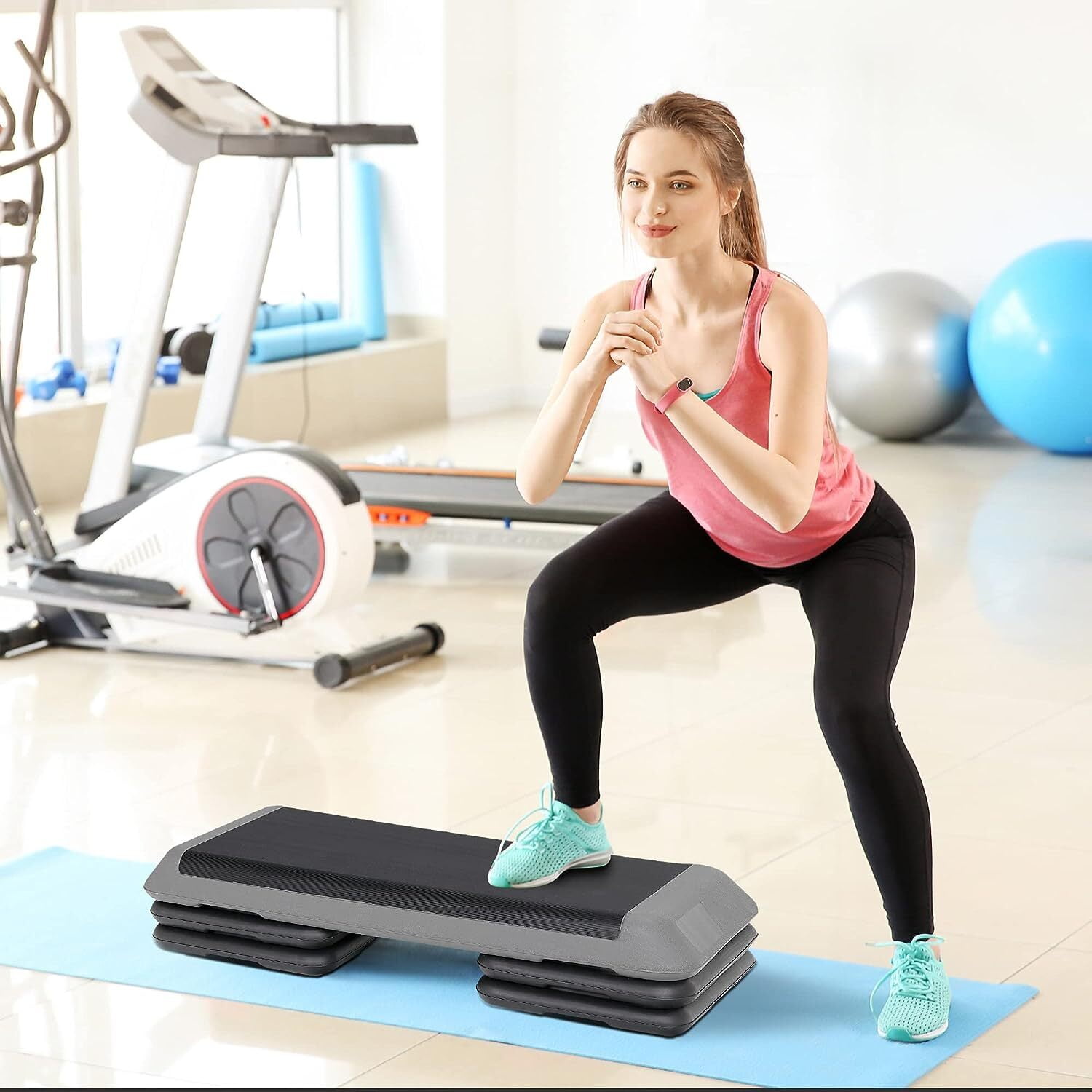 Health Trainer Fitness 43 “Aerobic Step Platform Exerciser 4-6-8 ...