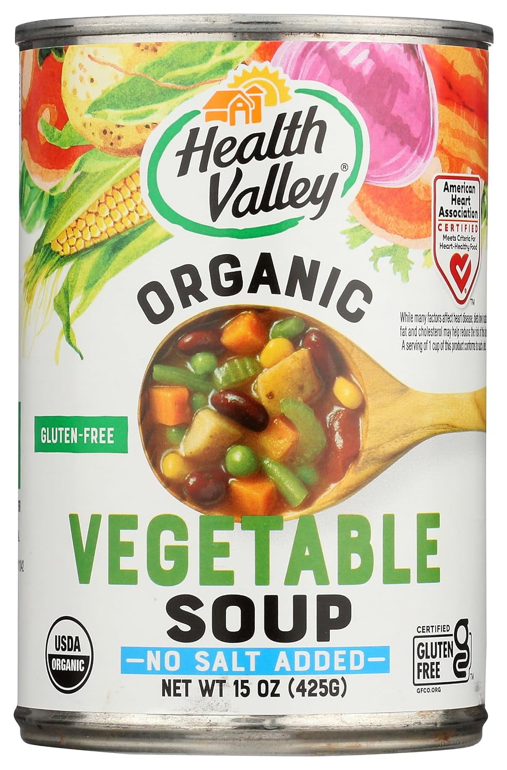 Health Valley Organic Soup No Salt Added Vegetable 15 fl oz Pack of 2 ...