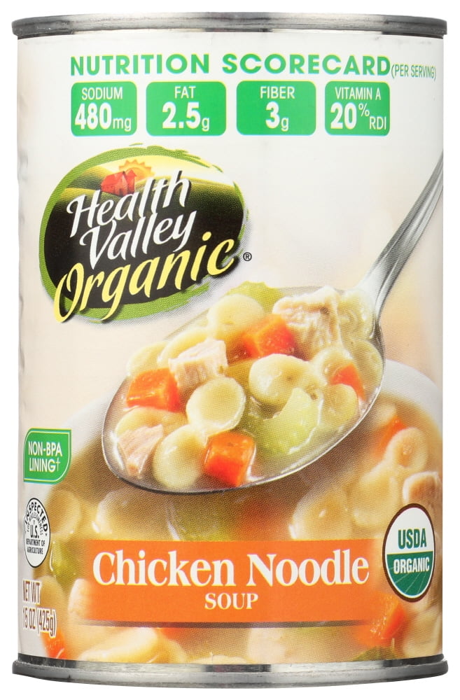 Health Valley Soup, Organic Chicken Noodle, 14.5 Oz. - Walmart.com