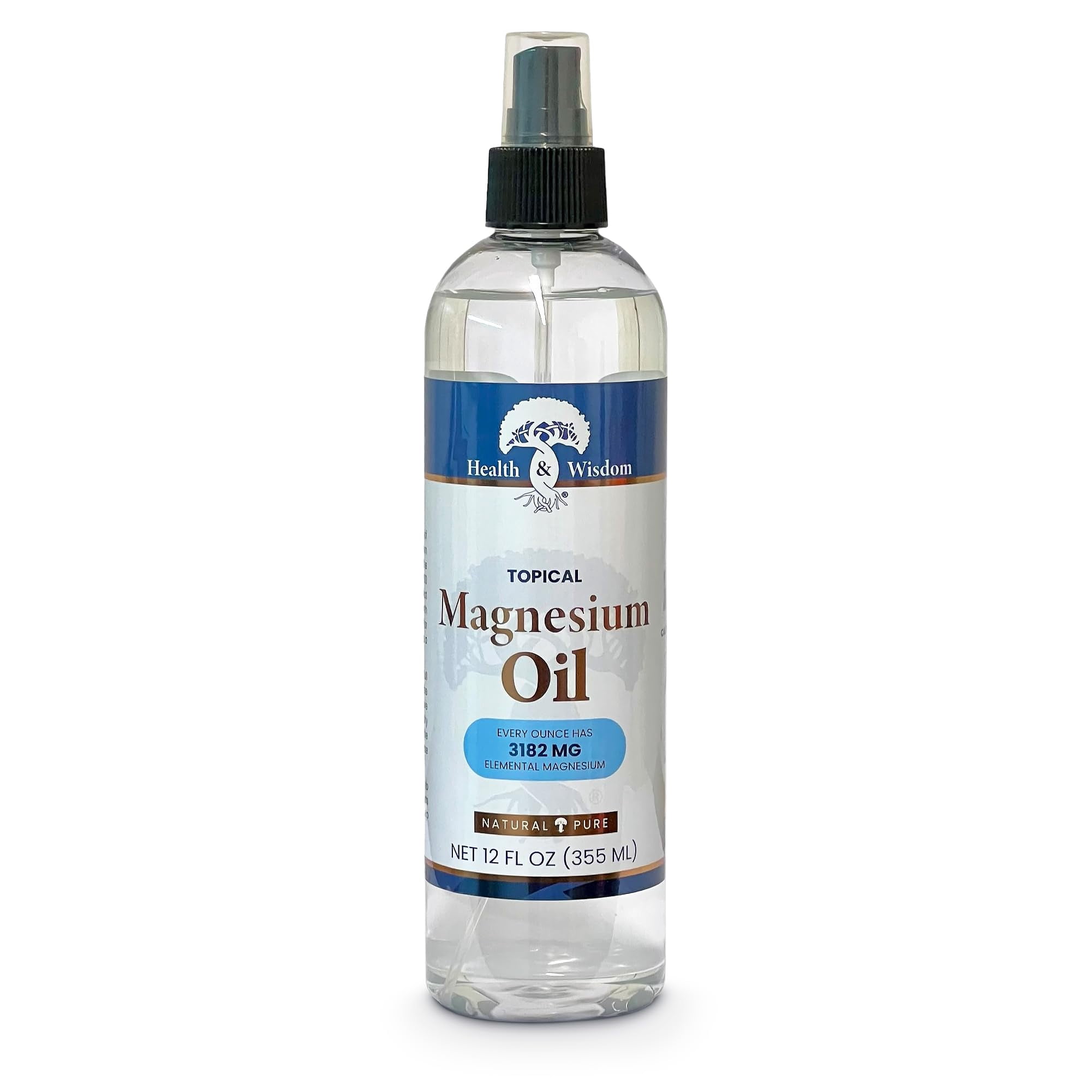 Health and Wisdom Topical SBF3 Magnesium Oil Spray - USP Grade, Less ...