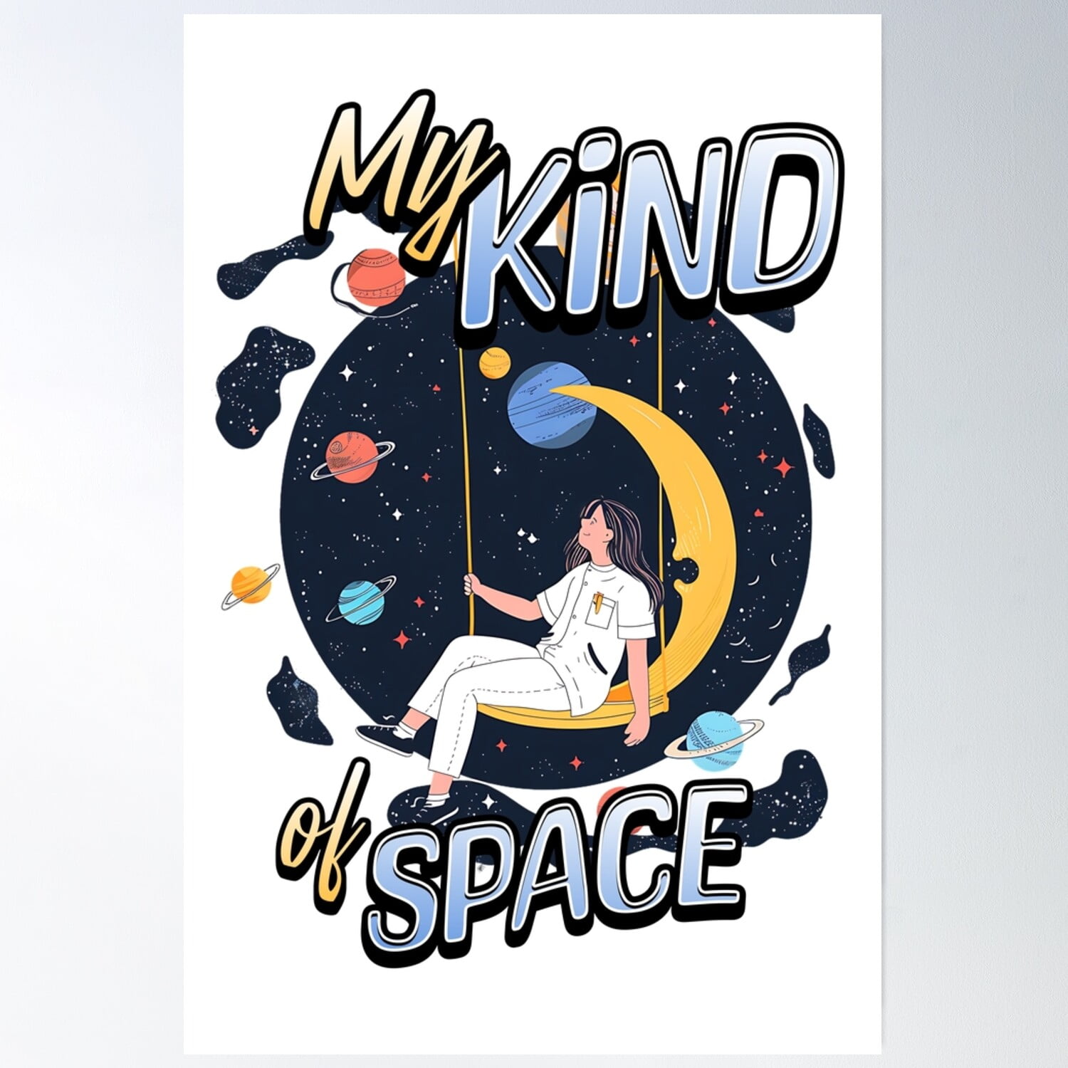 Health Worker In Space , My Kind Of Space Poster Wall Art, Modern Wall ...