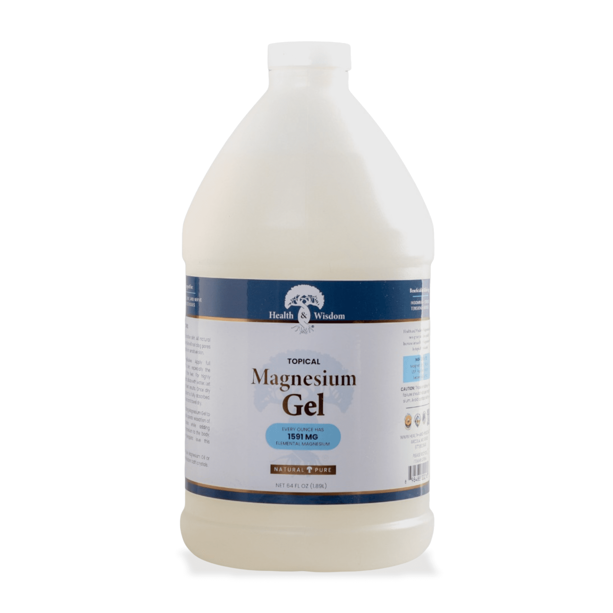 Health and Wisdom - Magnesium Gel with Seaweed Extract - 64 oz ...