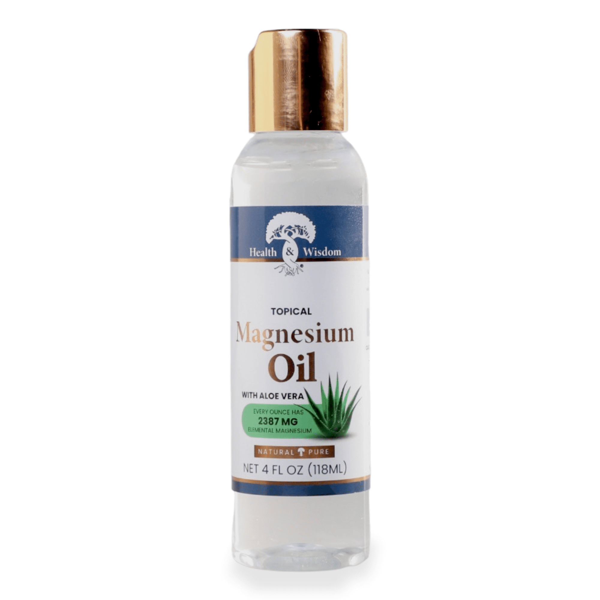 Health and Wisdom - Magnesium Oil USP Plus Aloe Vera - 4 fl. oz ...