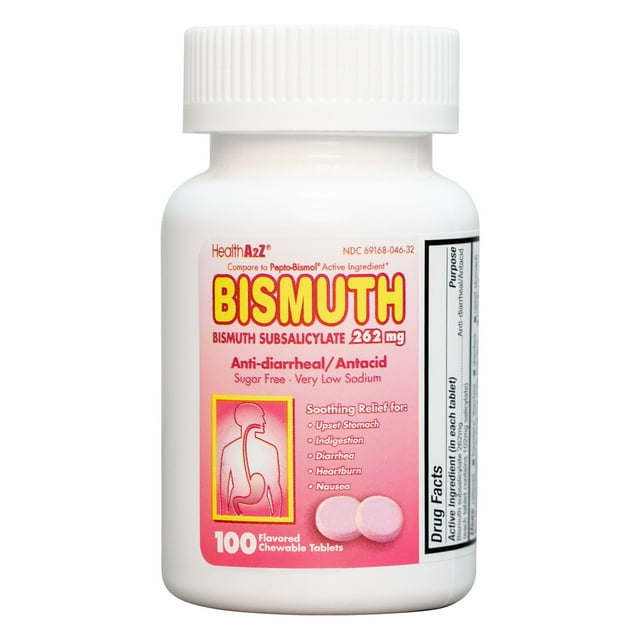 HealthA2Z Bismuth 262mg | Anti-Diarrhea Medication | Sour Stomach ...