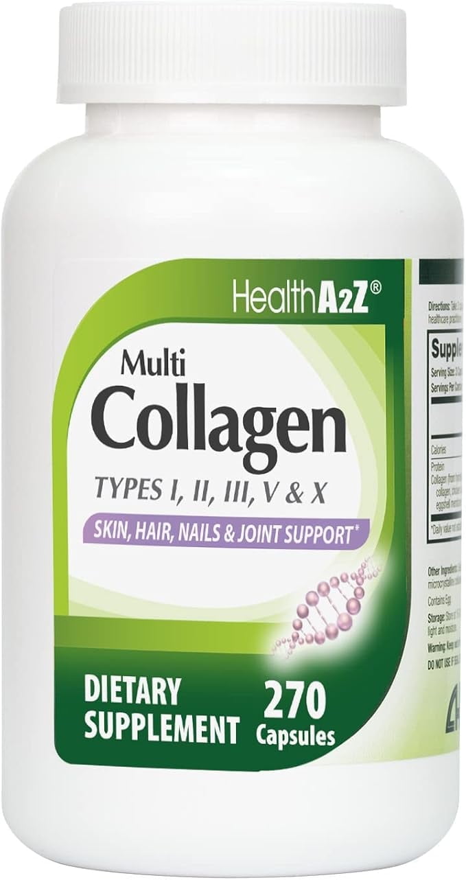HealthA2Z® Multi Collagen Pills | 1735 mg | 270 Collagen Capsules ...