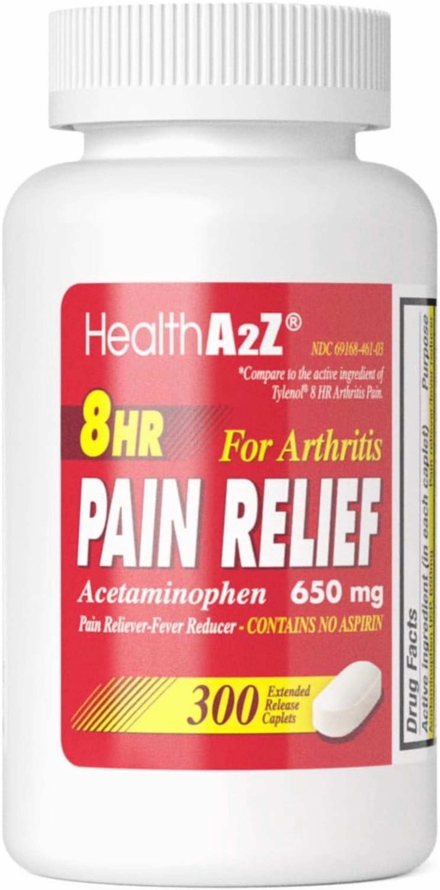HealthA2Z Pain Relief Extended Release Acetaminophen 650mg 8 Hour Pain ...