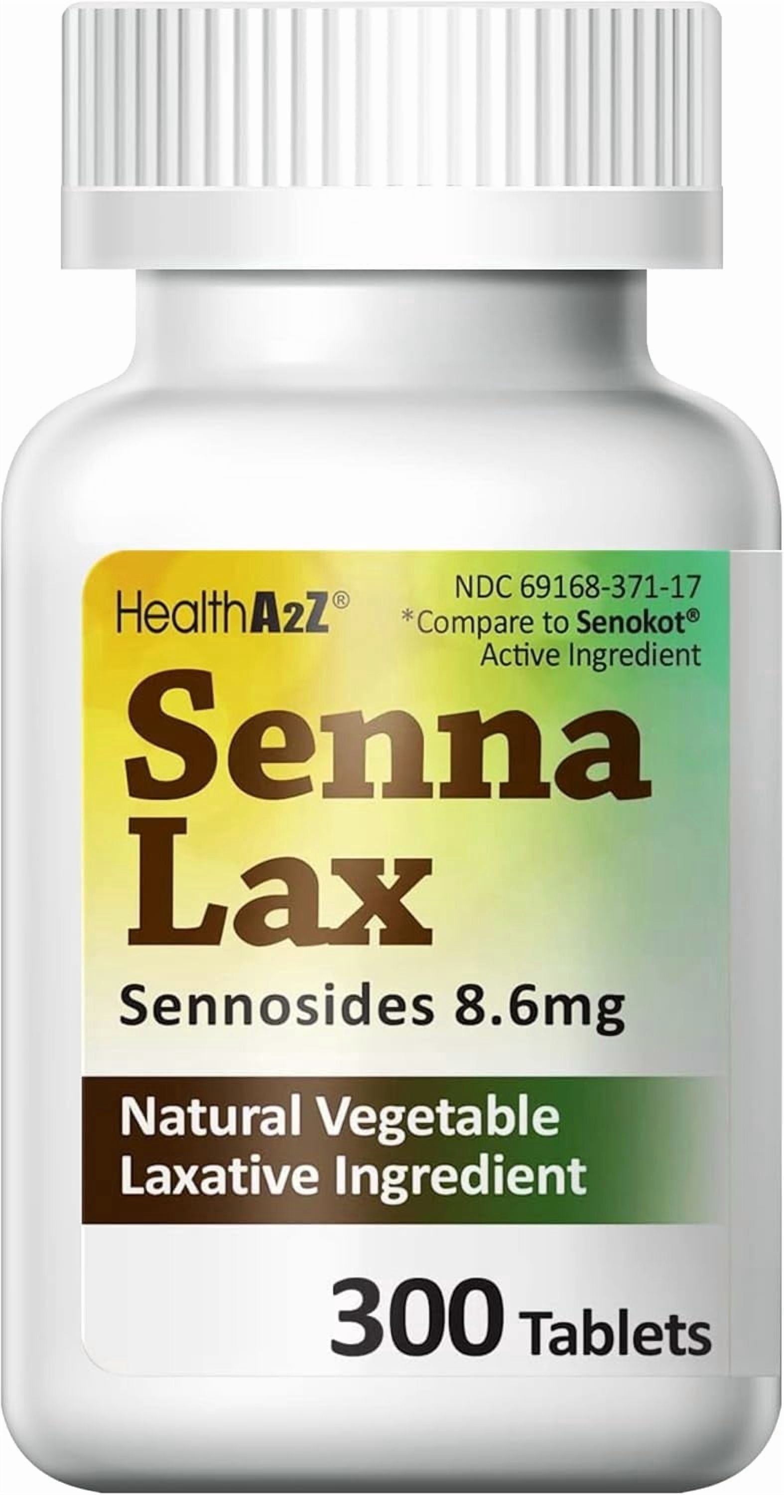 HealthA2Z® Senna Laxative | 300 Count | Natural Vegetable 8.6mg ...