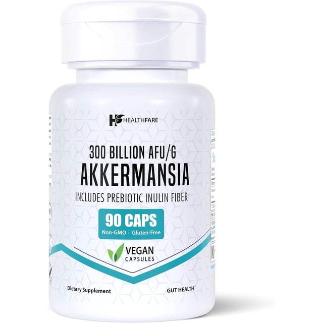 HealthFare Akkermansia Muciniphila | 300 Billion AFU | 90 Veg Capsules ...