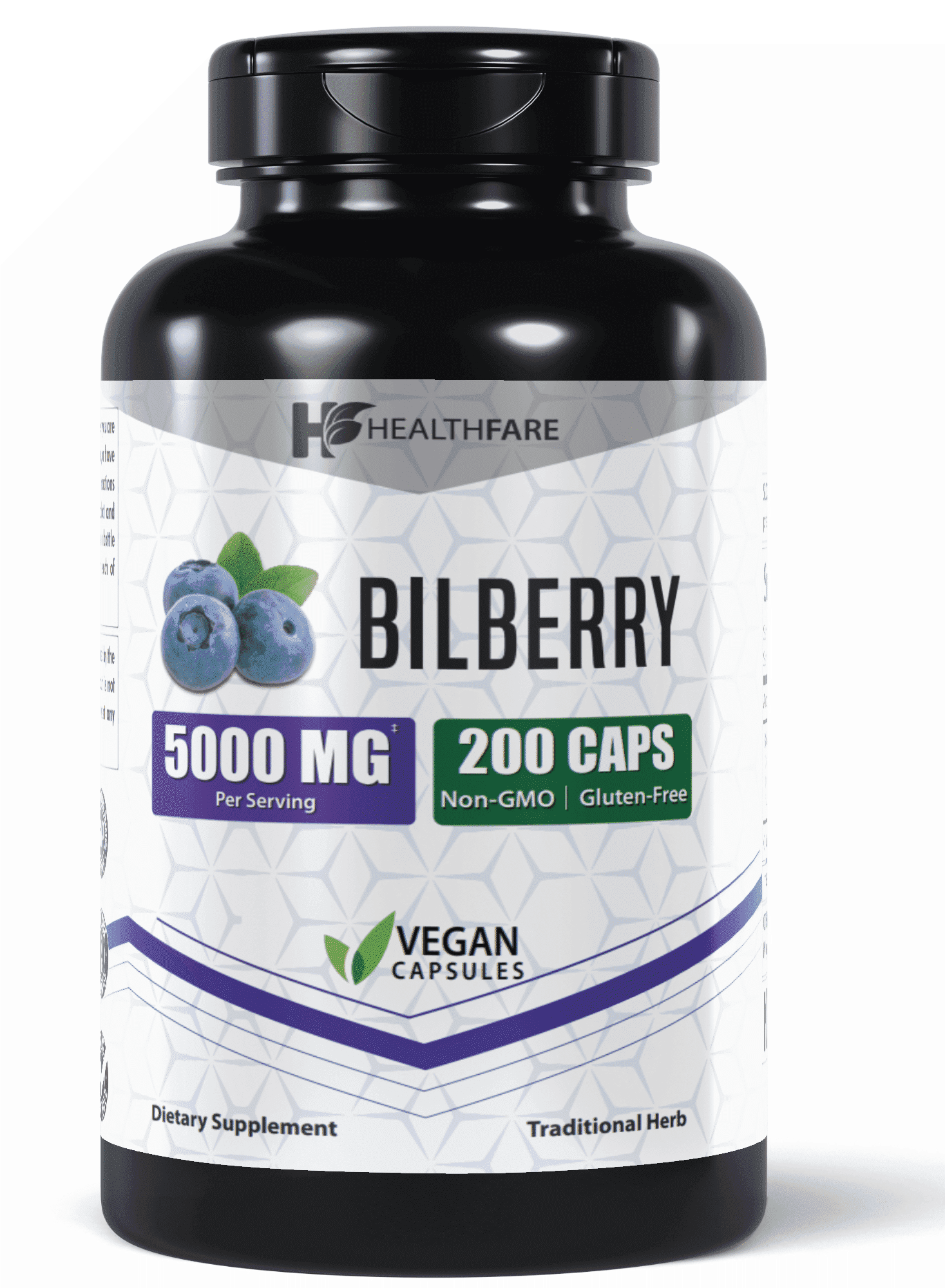 Ultra Strength 5000mg Bilberry Extract Capsules | 200 Count | Eye ...