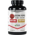 HealthFare Cayenne Pepper | 200 Veg Capsules, 600mg, 45,000 HU, Gluten ...