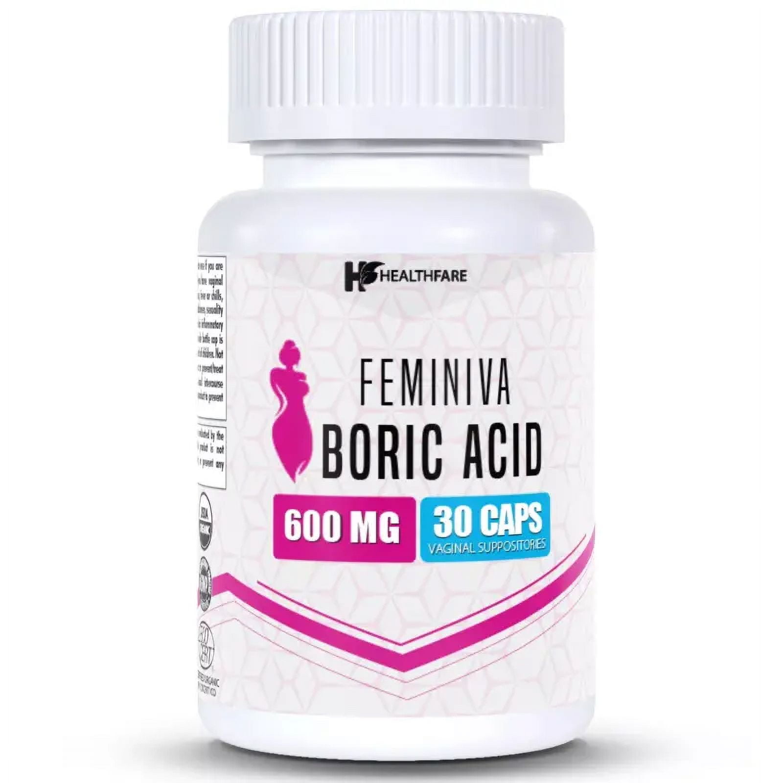 Healthfare_Feminiva_Boric_Aci_Vaginal_Suppositories_30_Count_600Mg_Pure ...