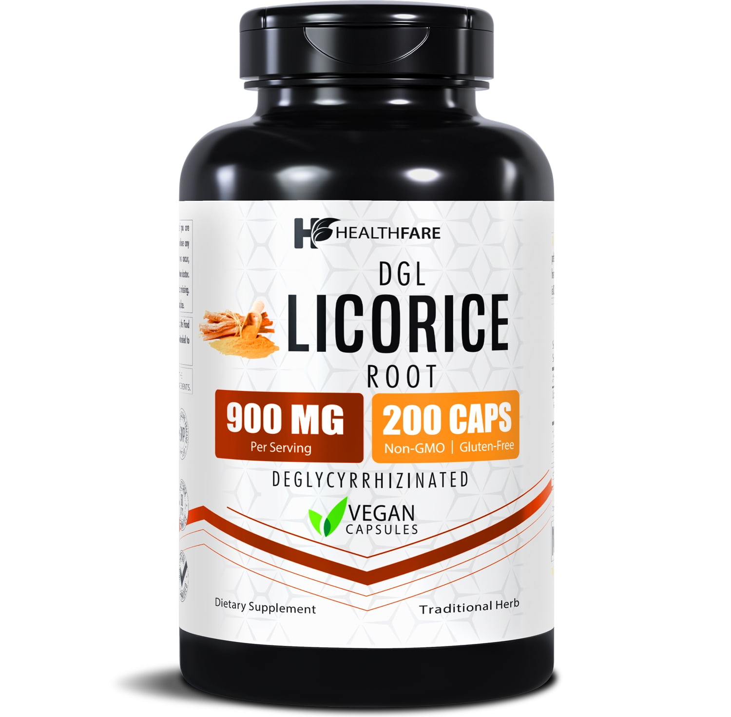 HealthFare Licorice Root Capsules, 900mg, Supports Digestive and ...