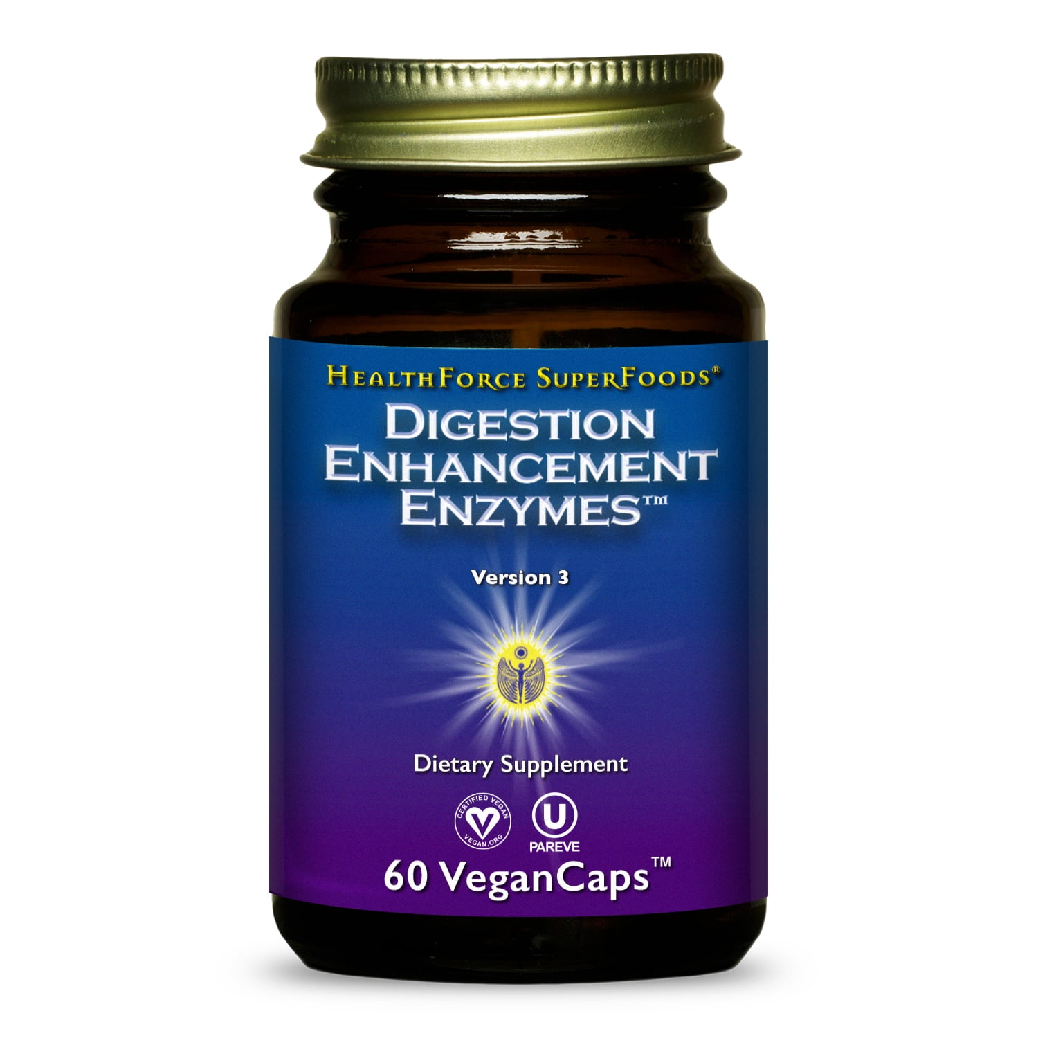 HealthForce SuperFoods Digestion Enhancement Enzymes - 60 Vegan ...