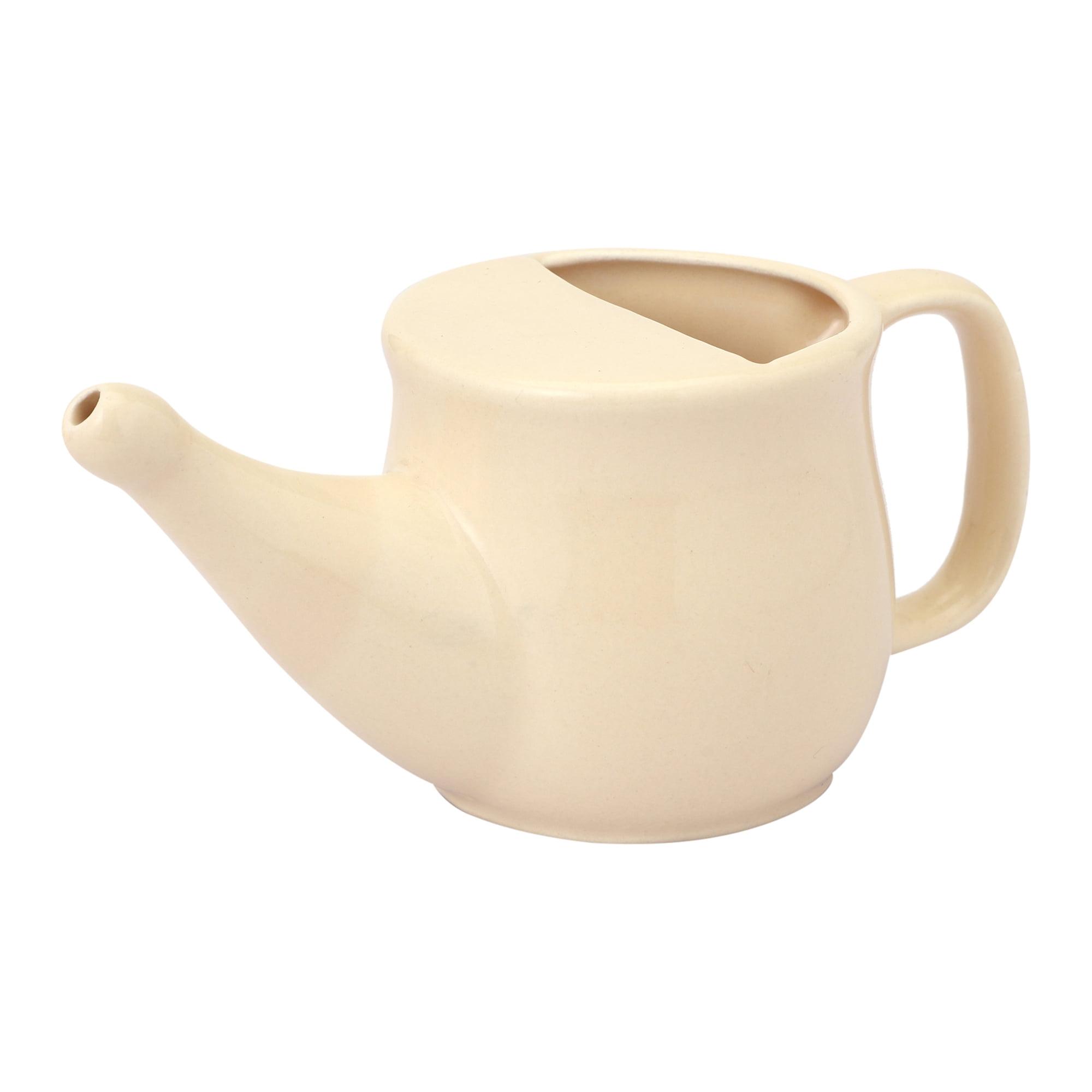 HealthGoodsIn - Porcelain Ceramic Neti Pot with 5 Sachets of Neti Salt ...