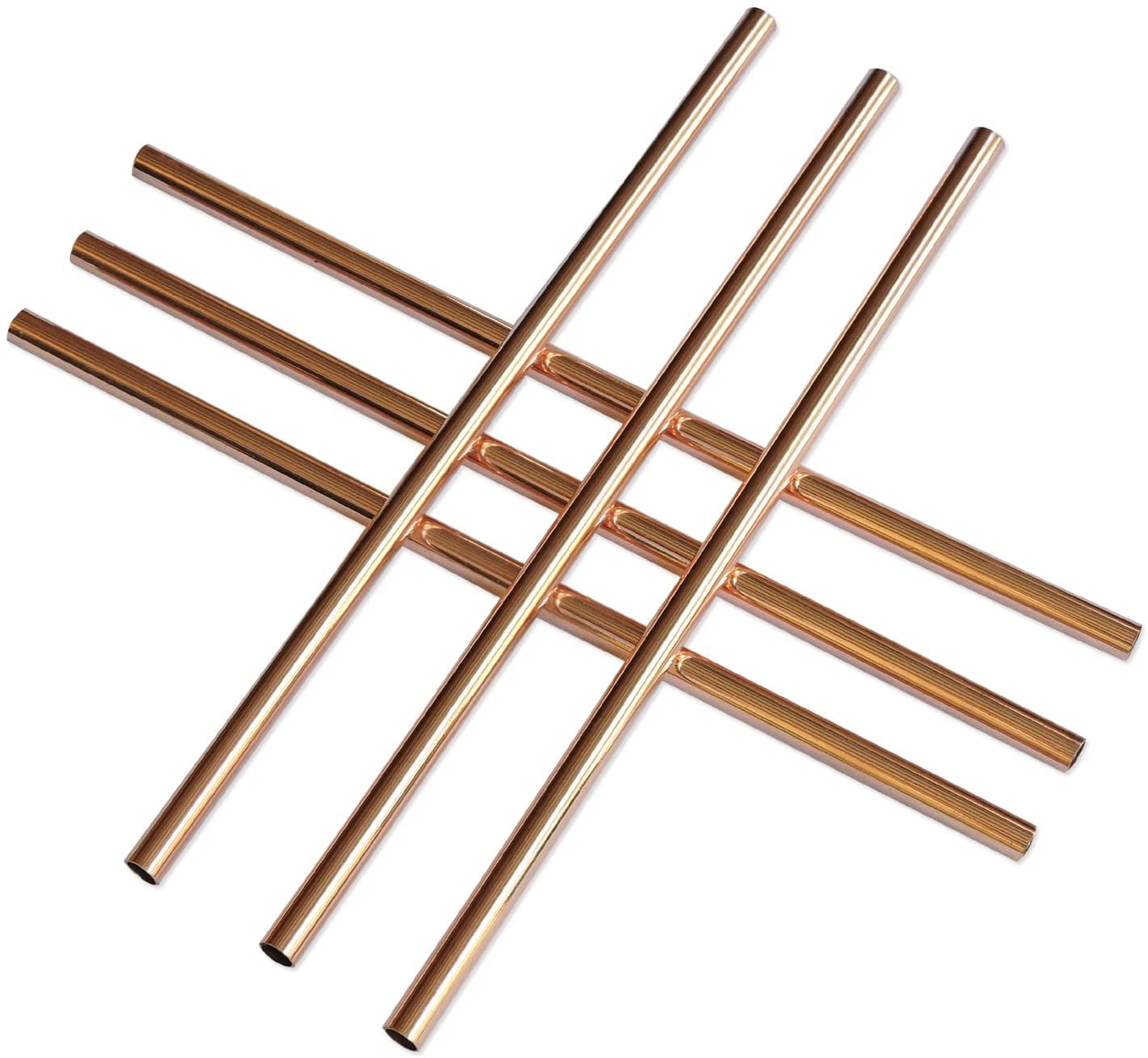 HealthGoodsIn - Reusable Set of 6 Plain Pure Copper Straight Drinking ...