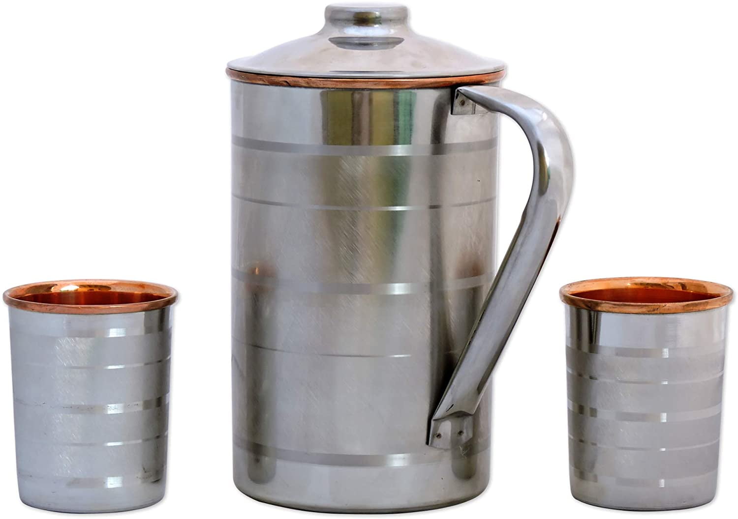 HealthGoodsIn - Stainless Steel and Pure Copper Water Pitcher with ...