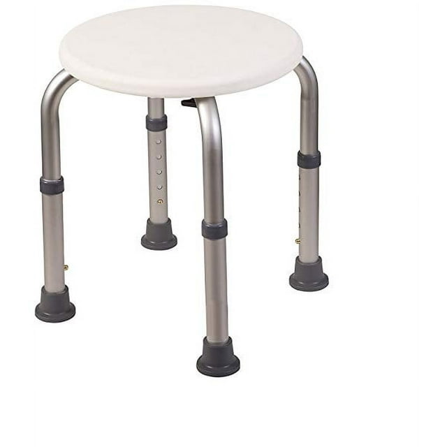 HealthLine Bath Round Stool, Shower Bench, Adjustable, Lightweight ...