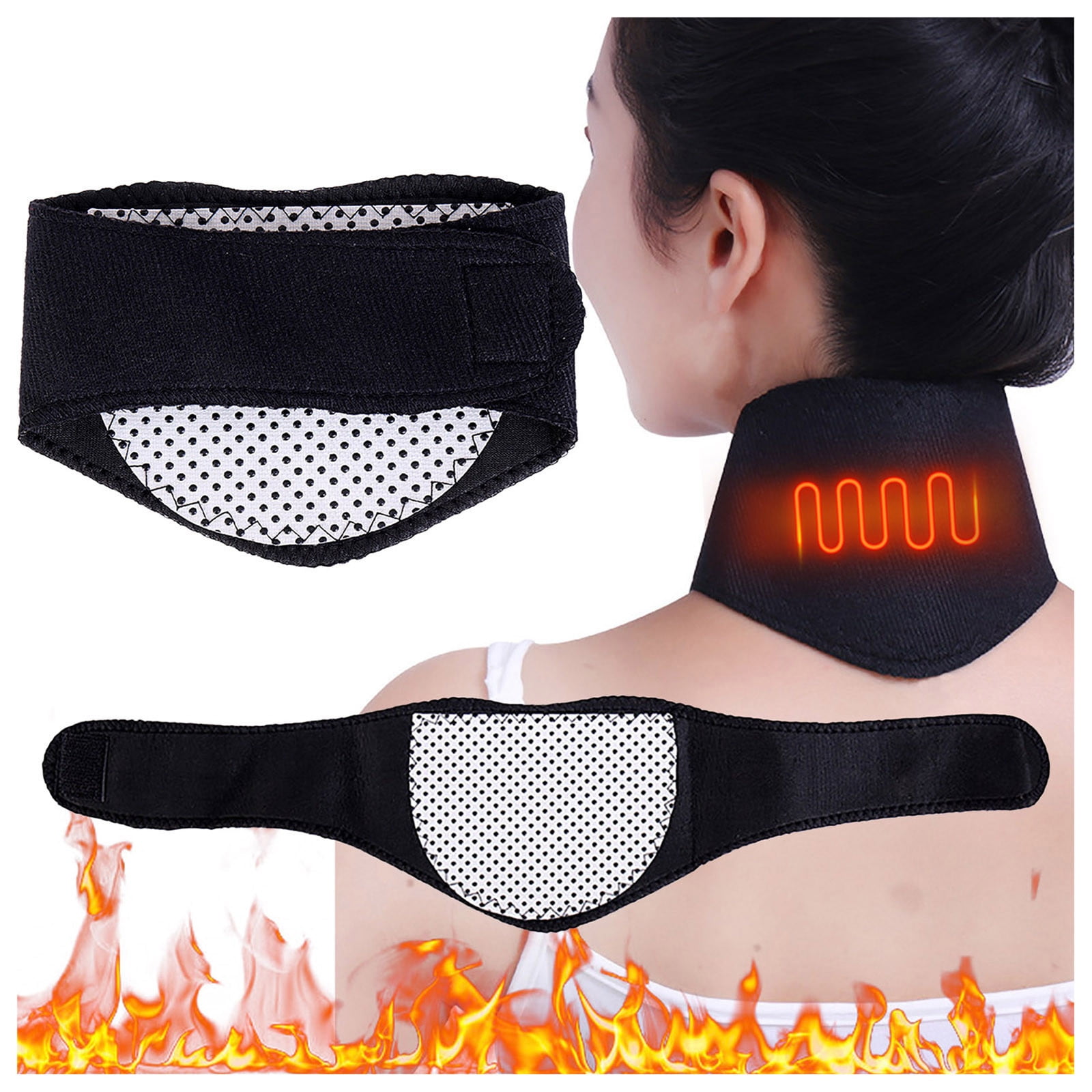 HealthProducts, Neck Support Brace Strap Adjustable Self Heating Neck Stretcher Warm Neck Guard ...