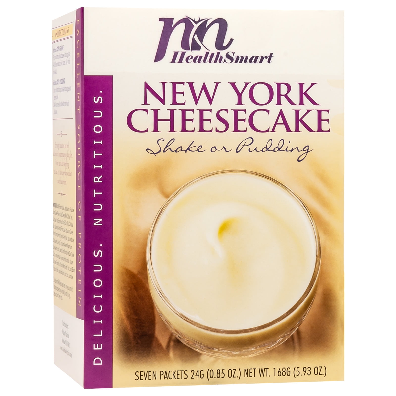 HealthSmart New York Cheesecake Diet Pudding & Shake Mix, 15g Protein ...