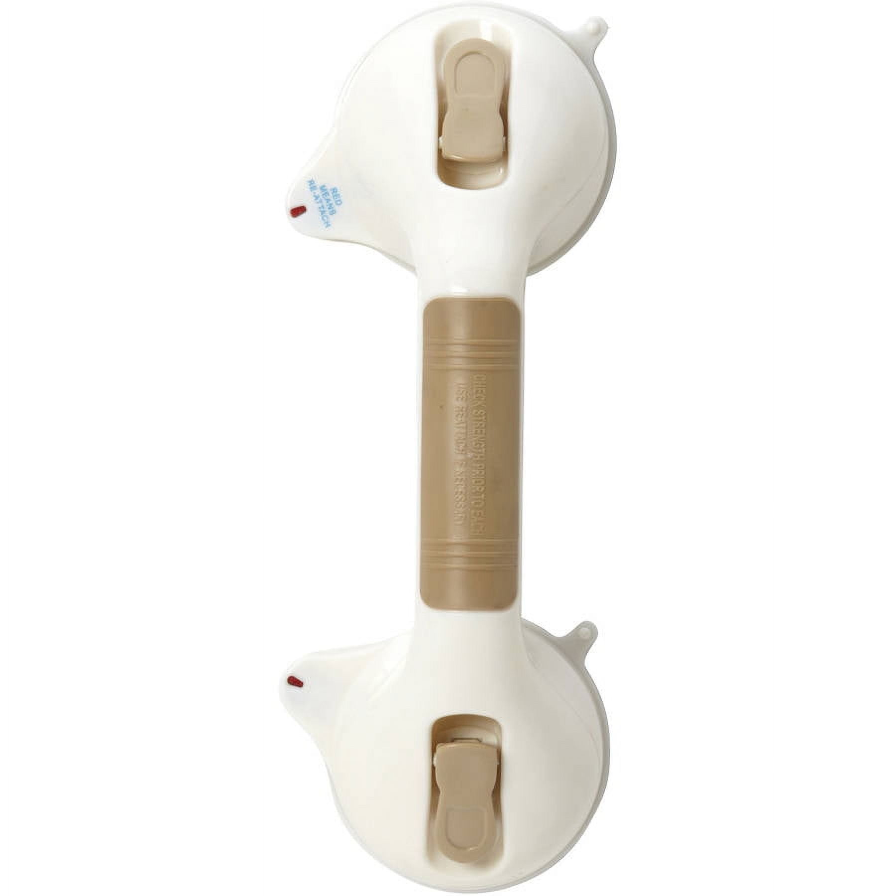 HealthSmart Suction Cup Grab Bars for Bathroom with Antimicrobial ...