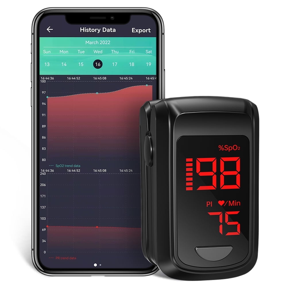 HealthTree Fingertip Pulse Oximeter - Digital Blood Oxygen Level Check ...